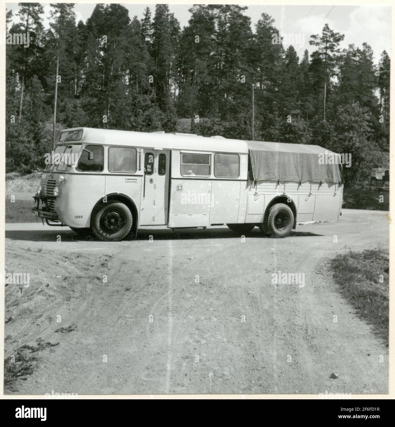 The state's railways, SJ bus 1890. A combination of bus and truck Stock ...