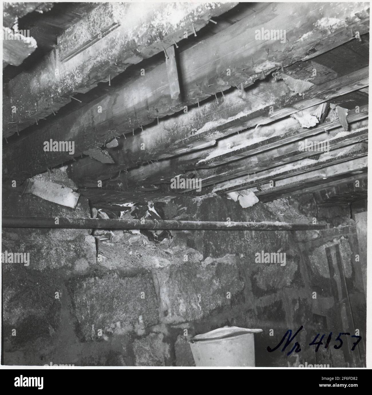 Interior image from within the operating workshop Boden after the fire ...