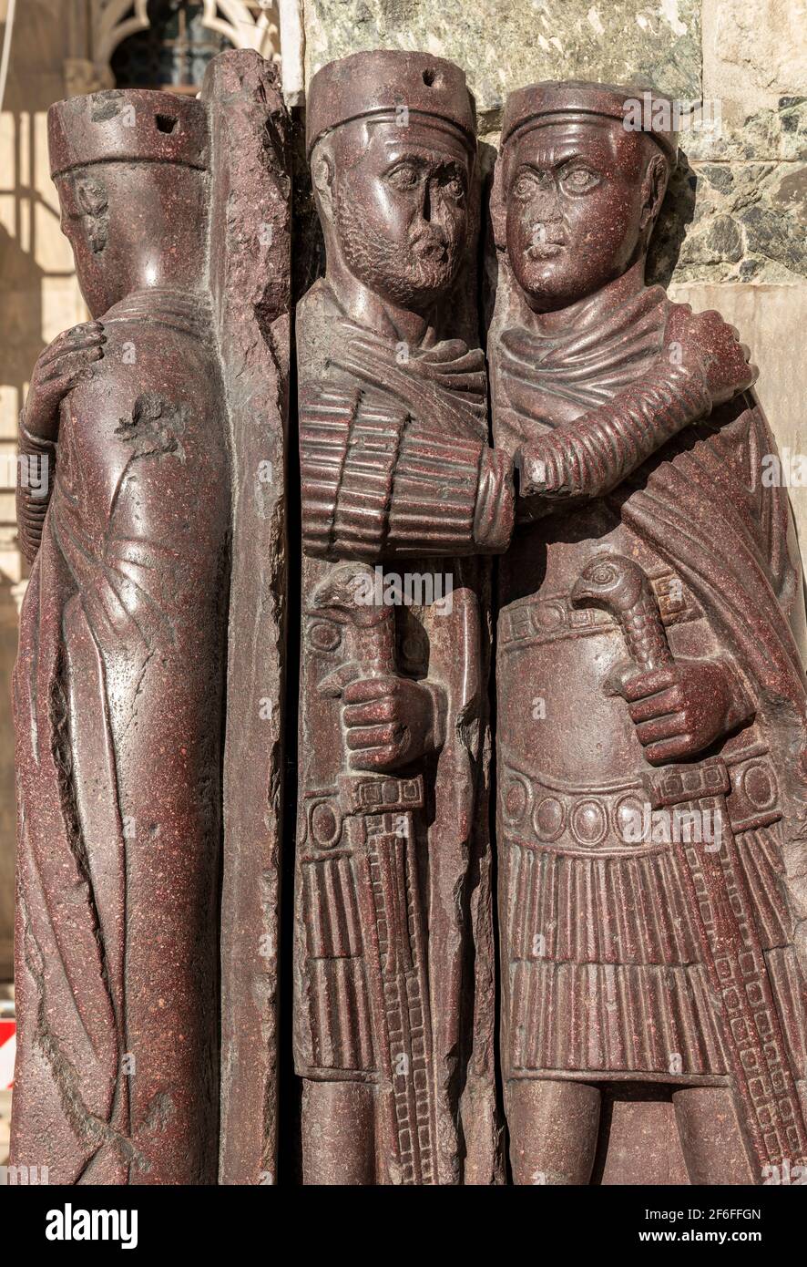 The Tetrarchs statues in San Marco Square, Venice, Italy Stock Photo ...