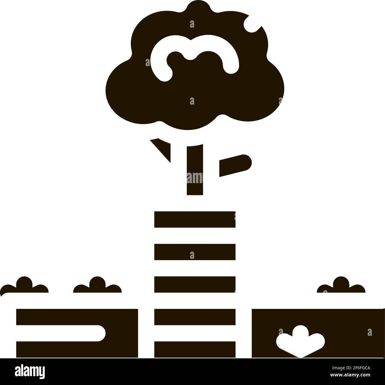 tree safe fence icon Vector Glyph Illustration Stock Vector Image & Art ...