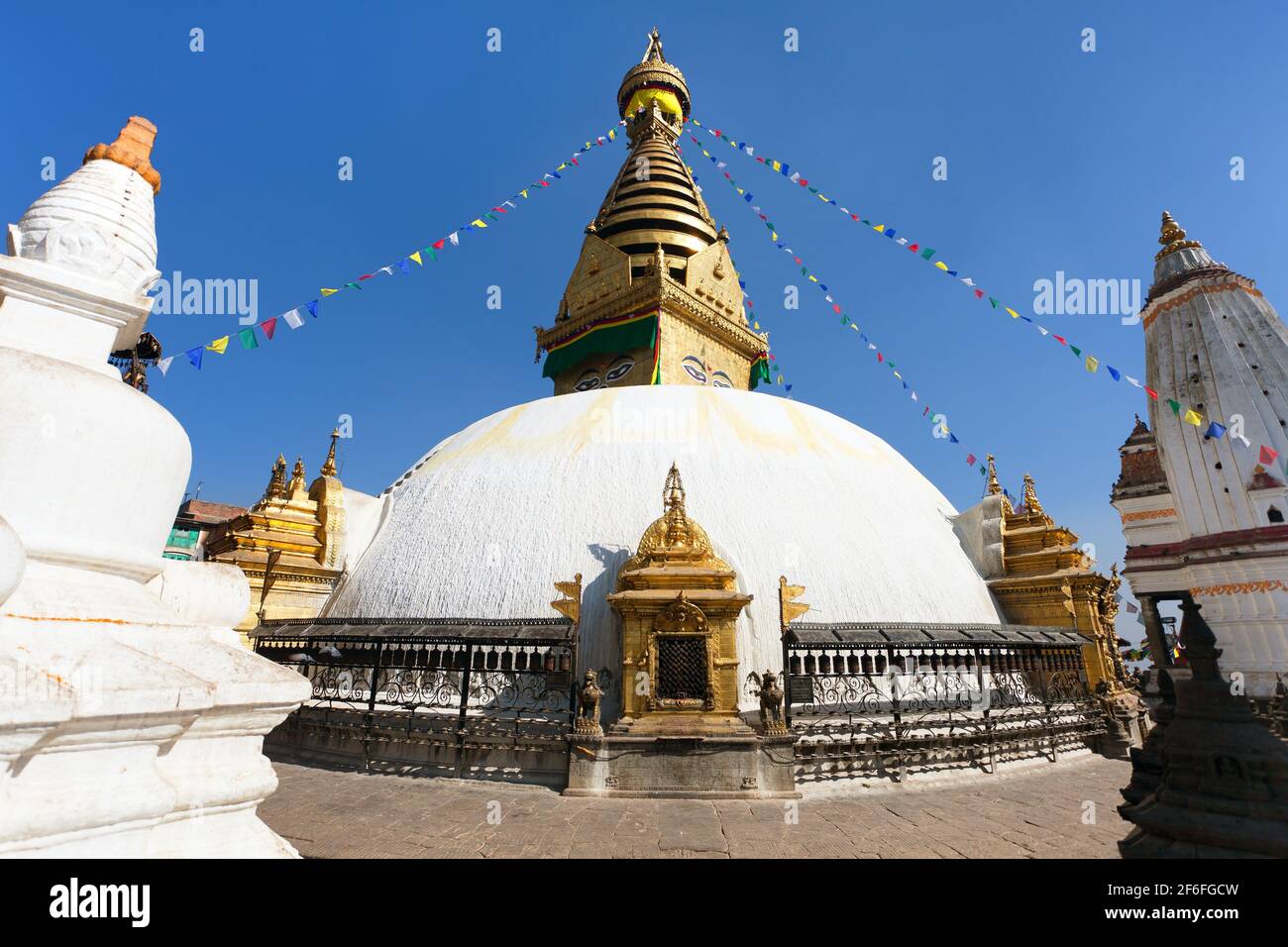 swayambhunath stupa - Kathmandu - Nepal Stock Photo - Alamy
