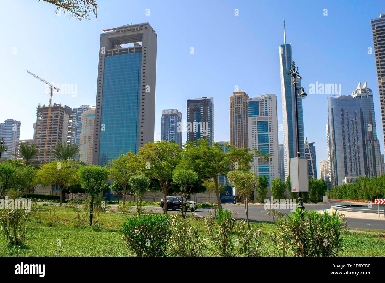 Dubai-UAE - September 25, 2020: View of JLT luxury district from ...