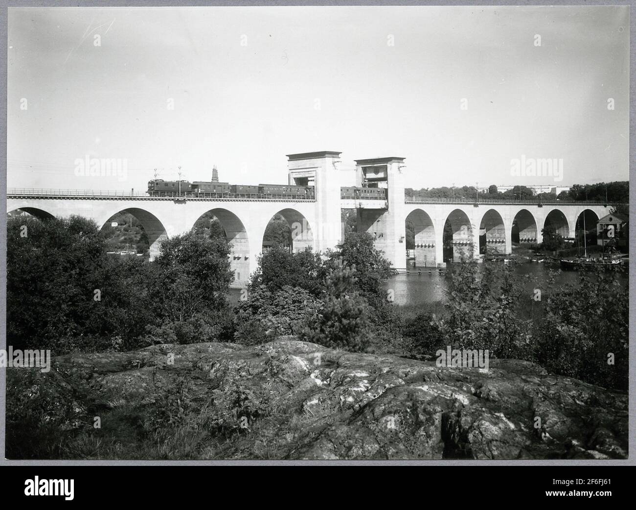 The Årstabron with passenger train Stock Photo - Alamy
