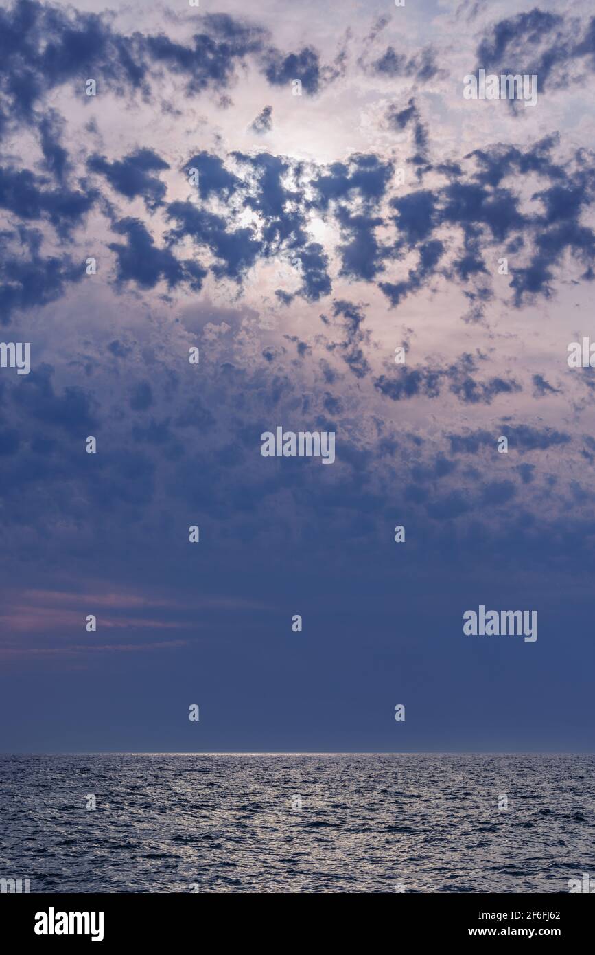 Sky above the sea surface before the rain Stock Photo - Alamy