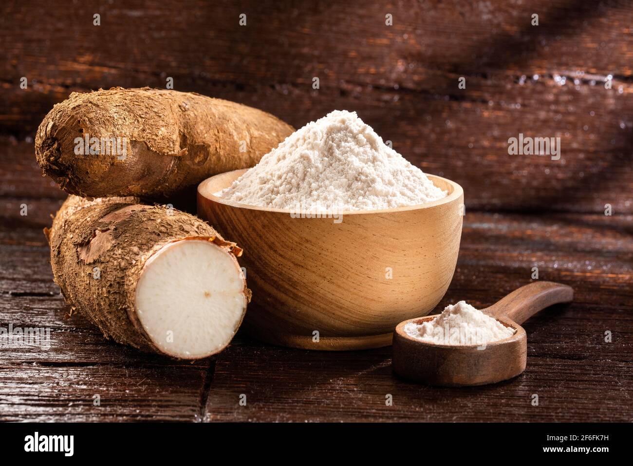 Organic cassava root starch - Manihot esculenta Stock Photo - Alamy