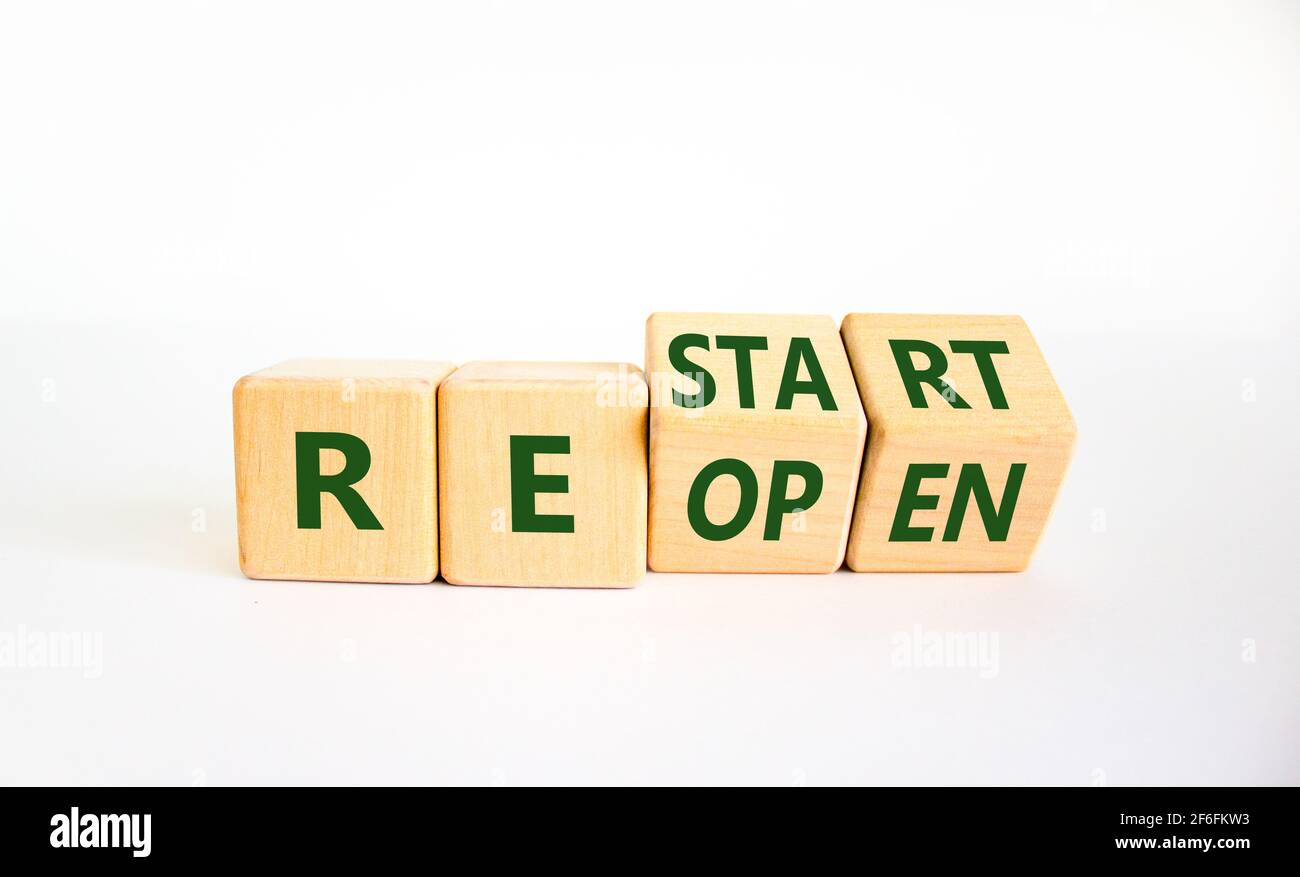 Reopen and restart symbol. Turned cubes and changed the word 'reopen ...