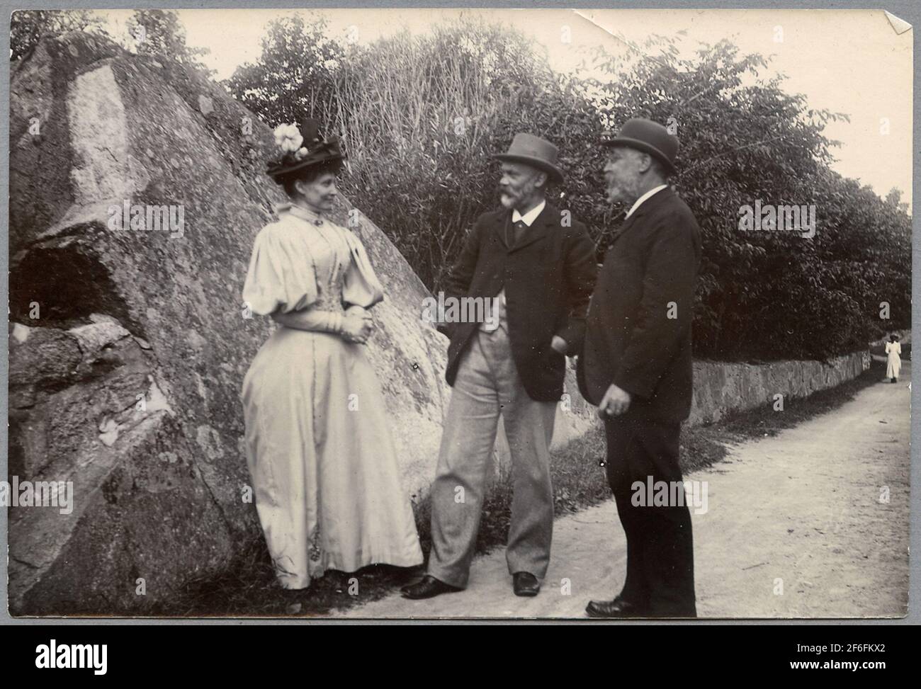 Johan Peter Torell in conversation with two unknown people. Torell was ...