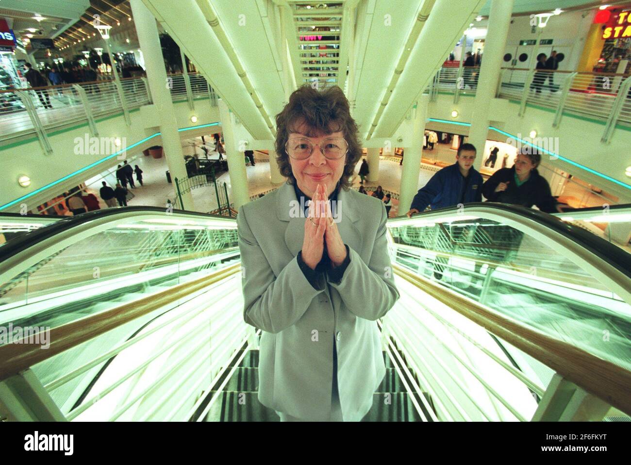 Jill Edwards Vicar Chaplain at Lakeside Shopping Centre Stock Photo - Alamy
