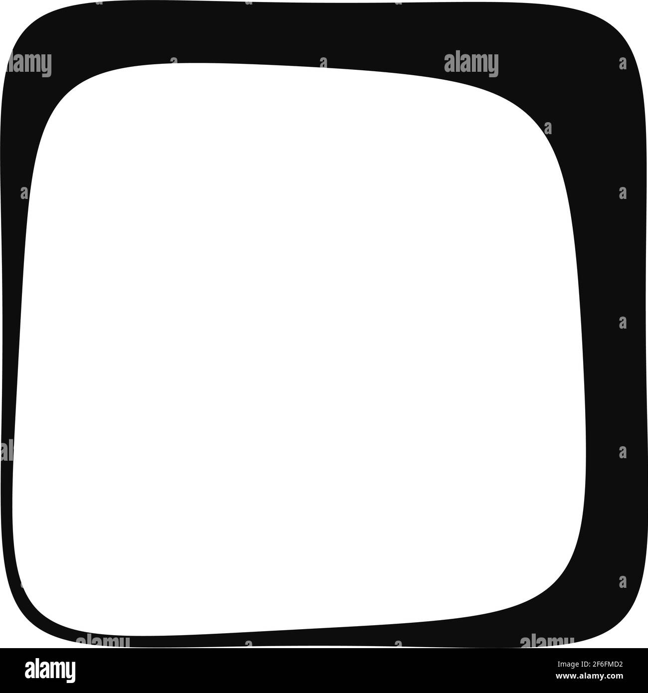 Abstract amorphous, distorted, freeform rounded square shape, element ...