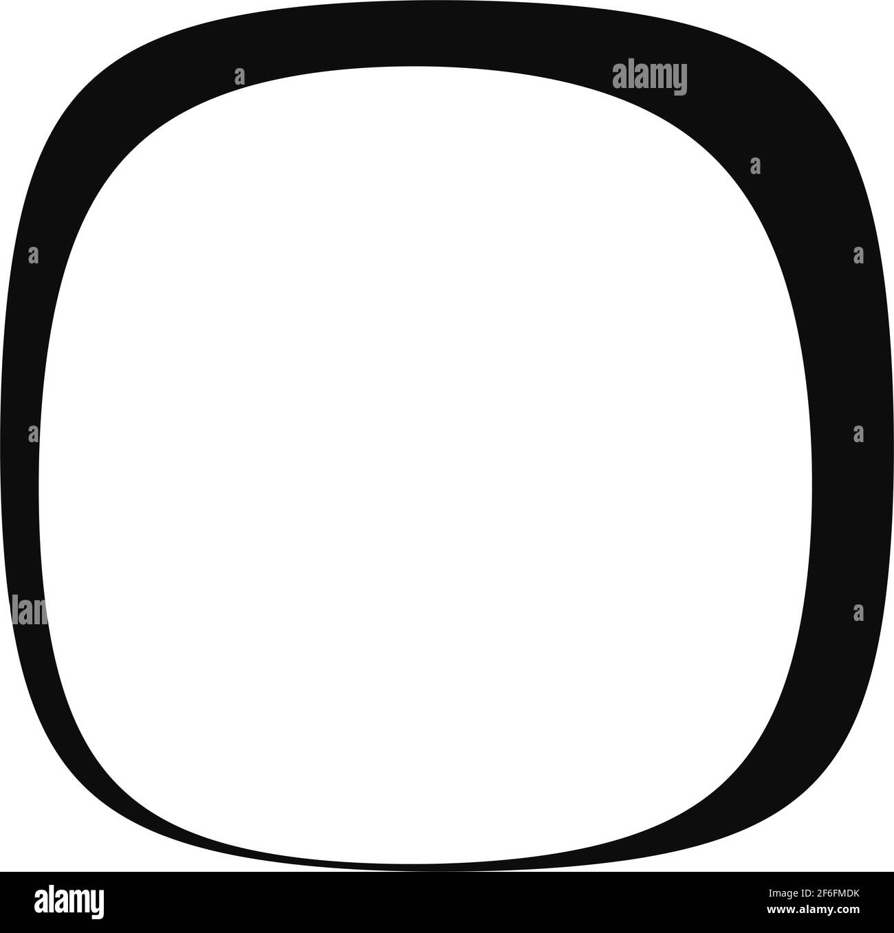 Abstract amorphous, distorted, freeform rounded square shape, element ...