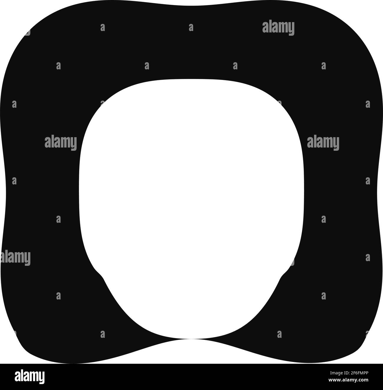 Abstract amorphous, distorted, freeform rounded square shape, element ...