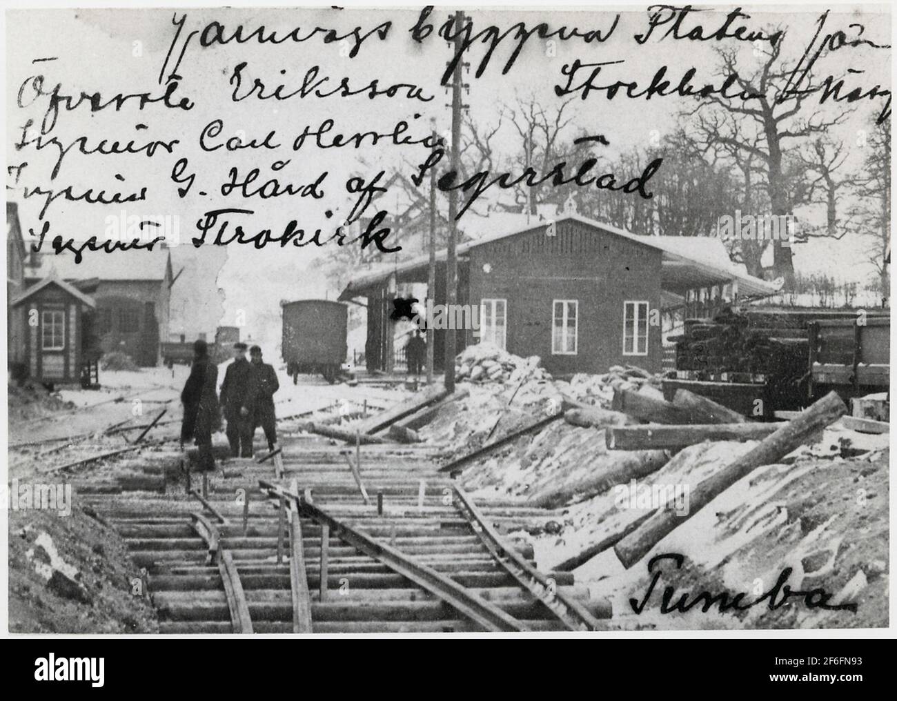 Ongoing track building at unidentified station Stock Photo - Alamy