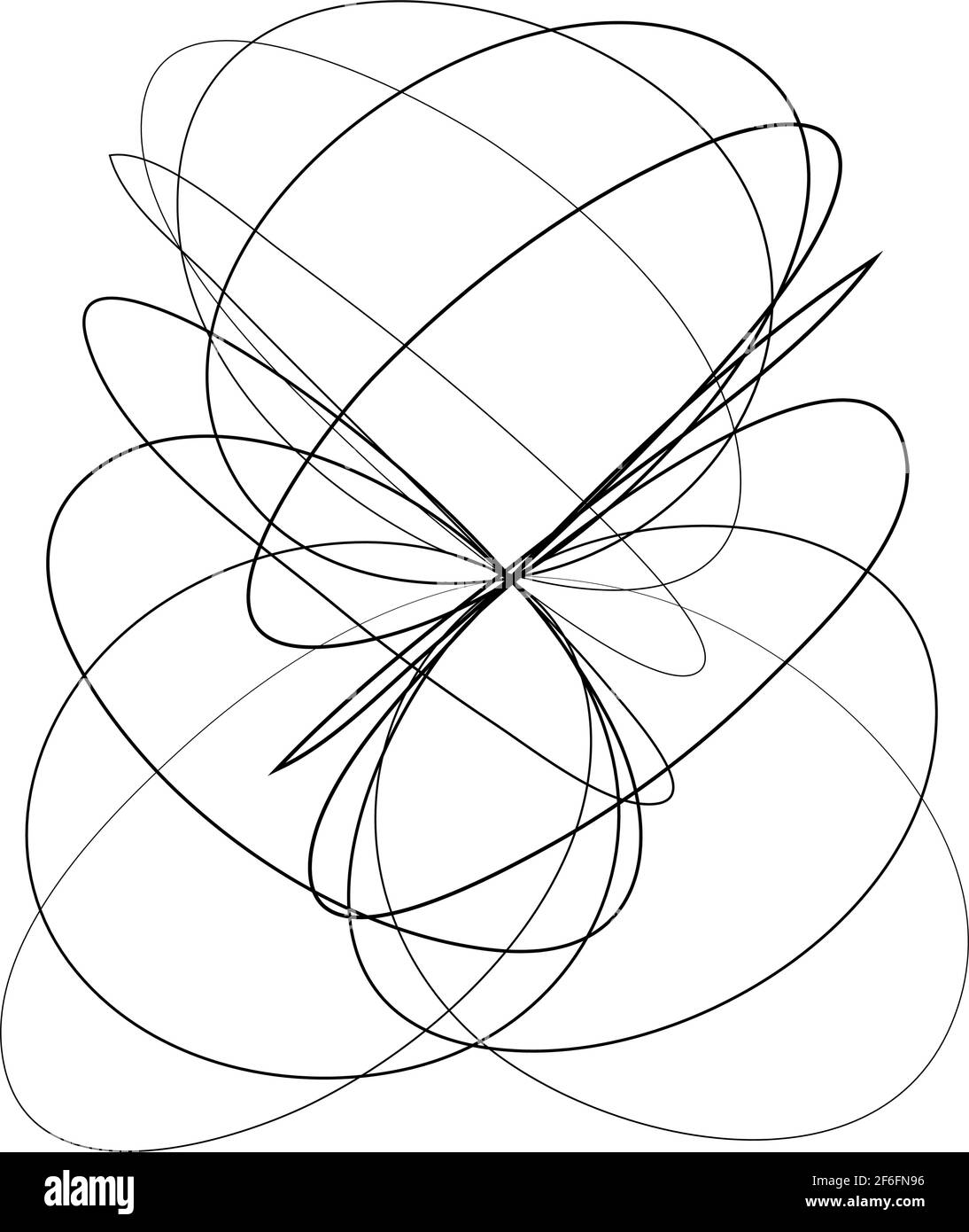 Abstract geometric lineart, lines design element. Outline mandala ...