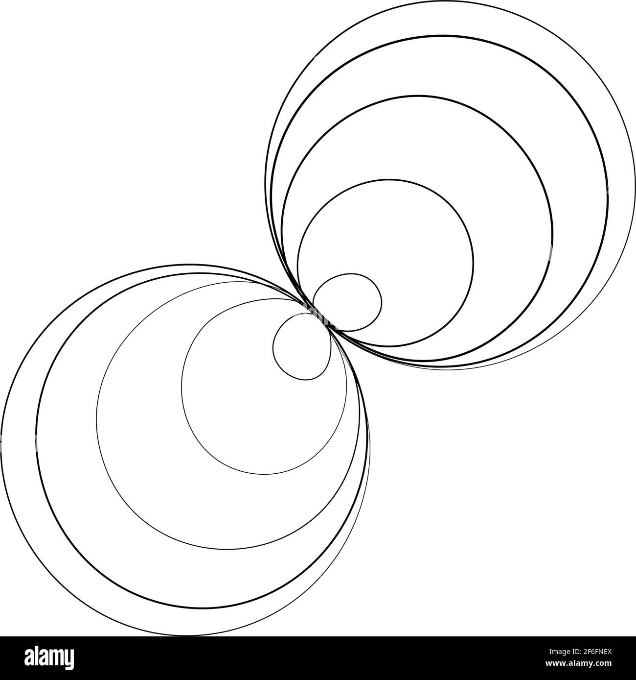 Abstract geometric lineart, lines design element. Outline mandala ...