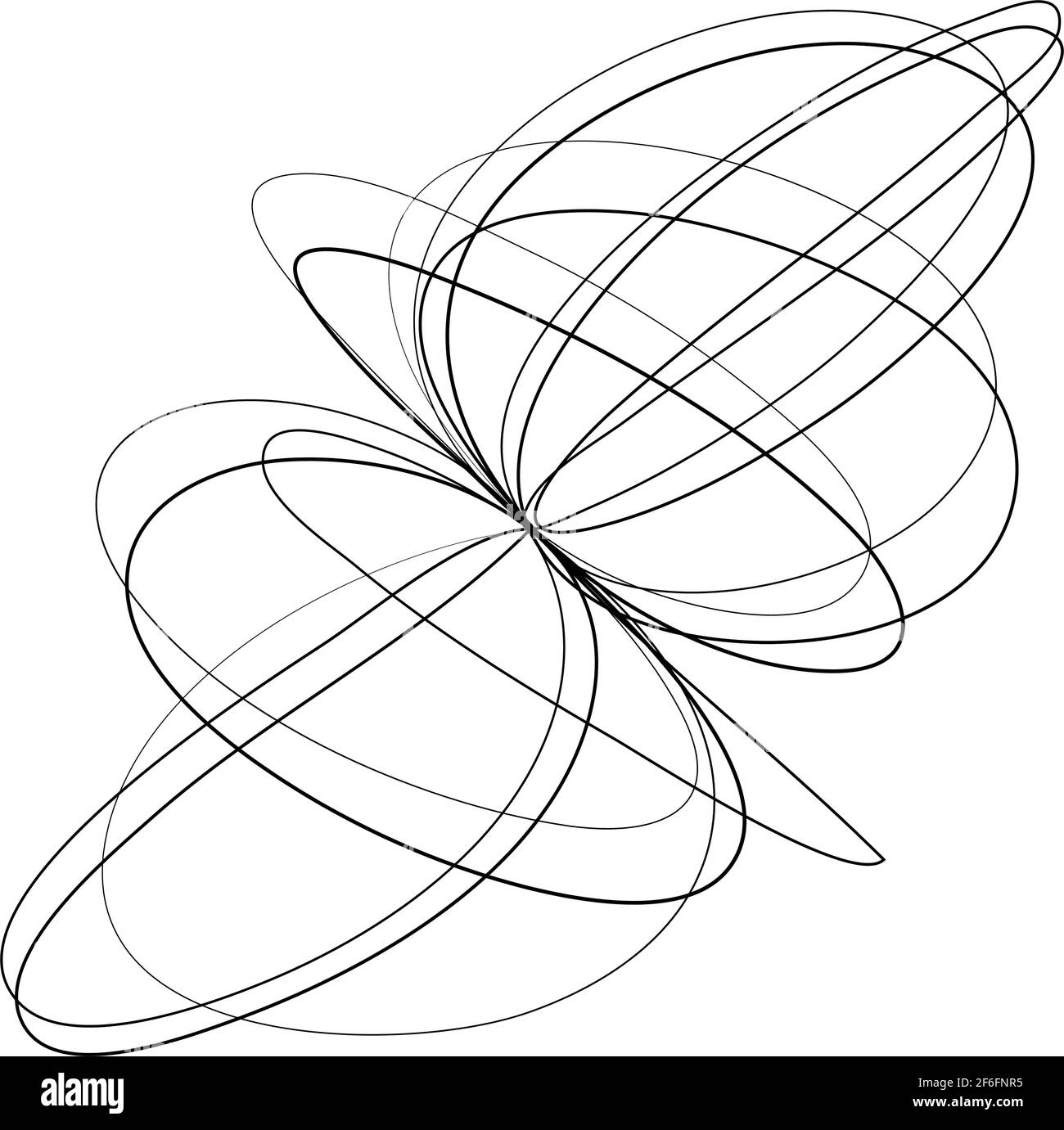Abstract geometric lineart, lines design element. Outline mandala ...