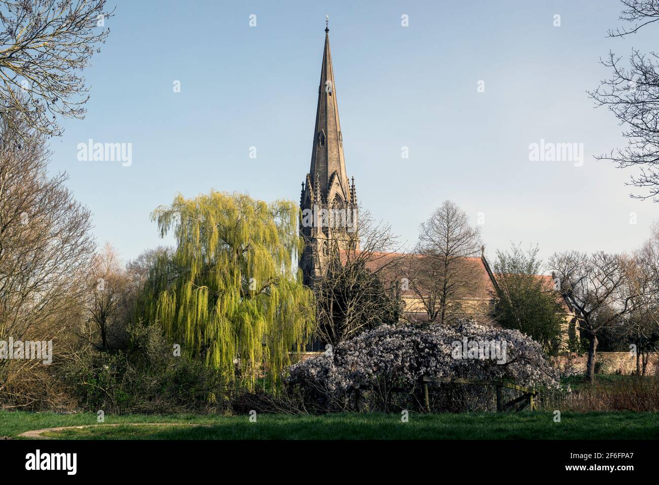 All Saints Church in spring, Sherbourne, Warwickshire, England, UK ...