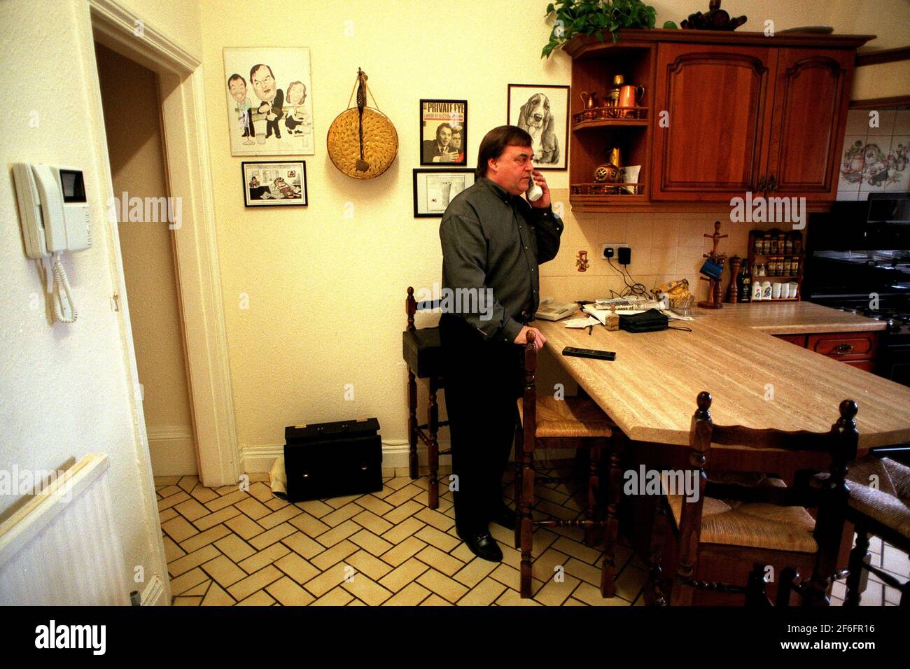 John Prescott deputy Prime Minister at his home June 1998in Hull Stock ...