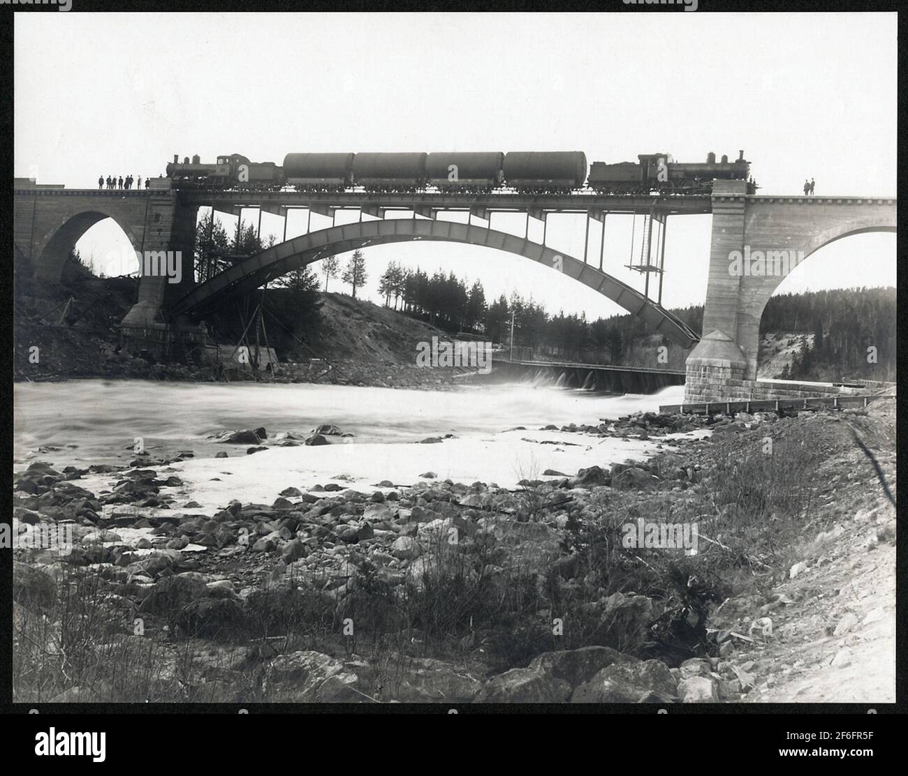 Sample load of railway bridge over the pite river at Sikfors on the ...