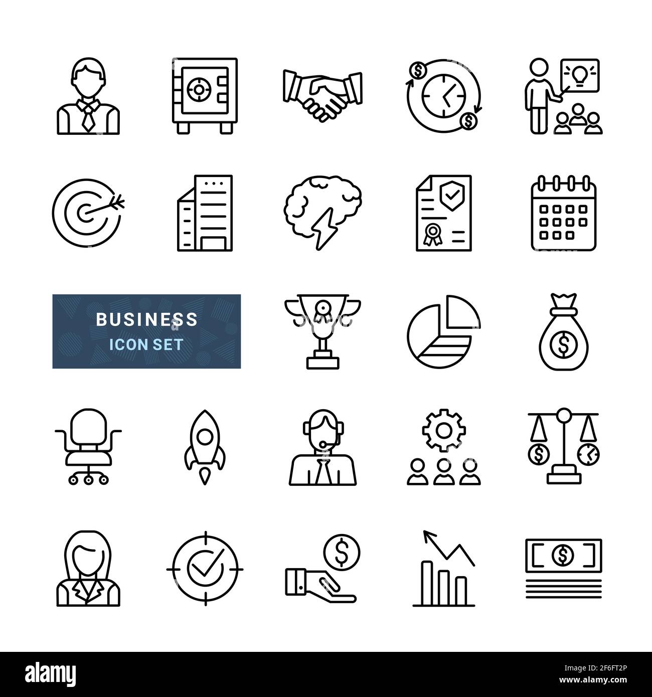 Simple Set of Business Line Icons. Contains such Icons as Finance ...