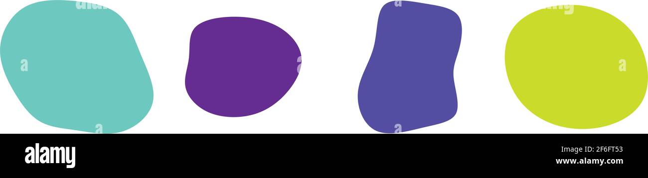 Random blotch, inkblot. Organic blob, blot. Speck shape.Splat, fleck ...