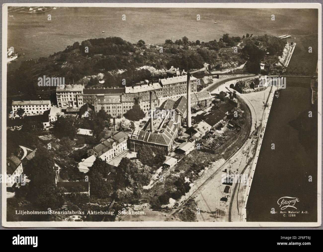 Aerial view of Liljeholmens Stearin Factory Stock Photo - Alamy
