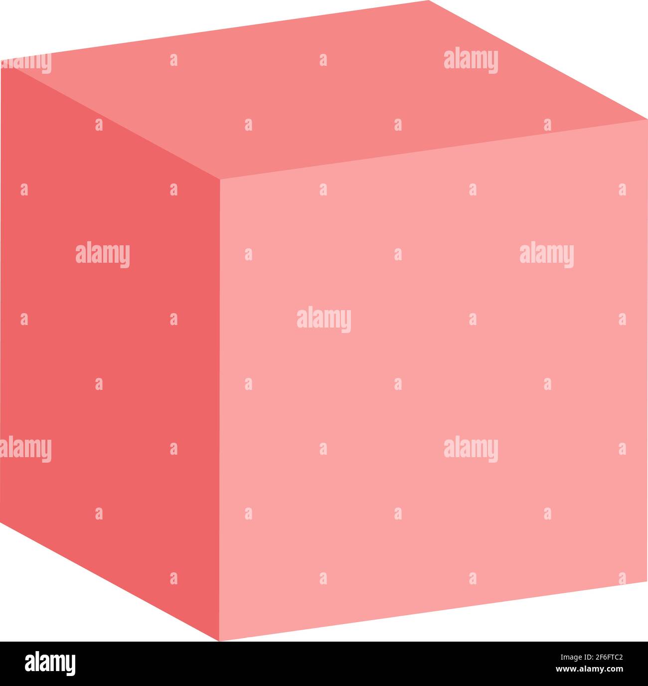 3D cube isolated on white — Stock vector illustration, Clip art ...