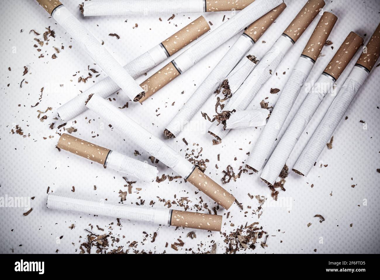 broken cigarette the harm of smoking, the fight against nicotine ...