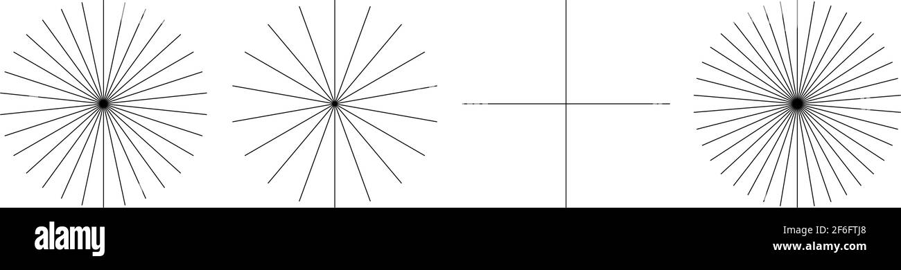 Radial, radiating, converging lines. Circular lines geometric element ...