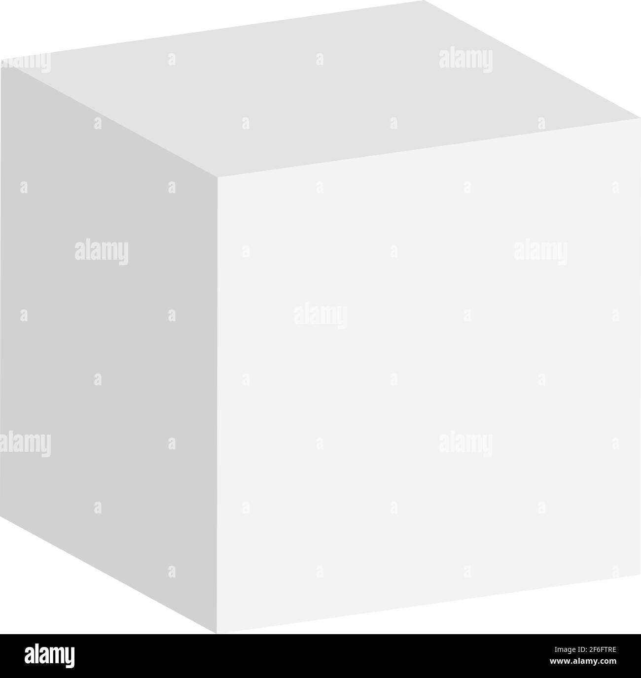 3D cube isolated on white — Stock vector illustration, Clip art ...