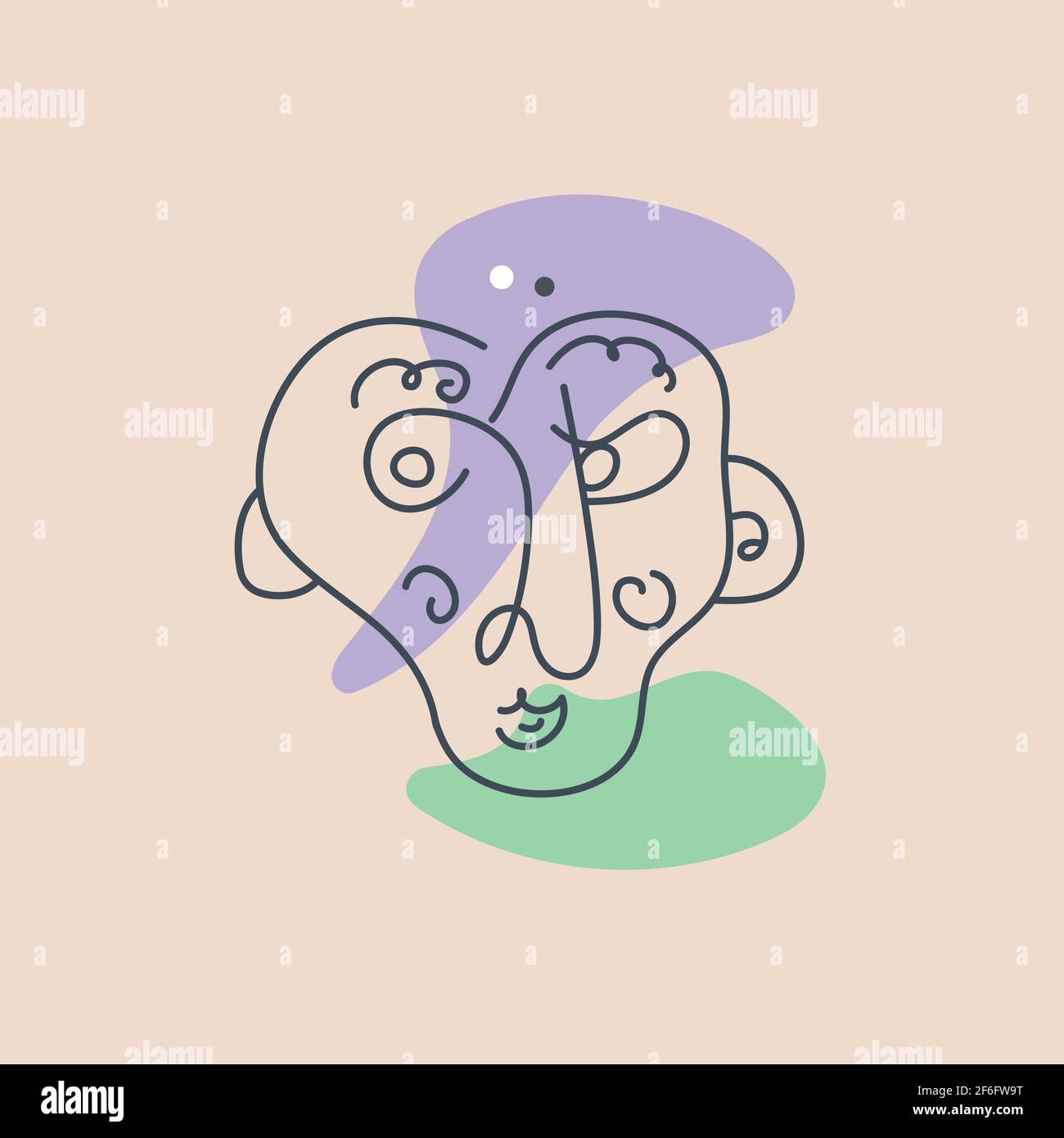 Face illustrations hi-res stock photography and images - Alamy