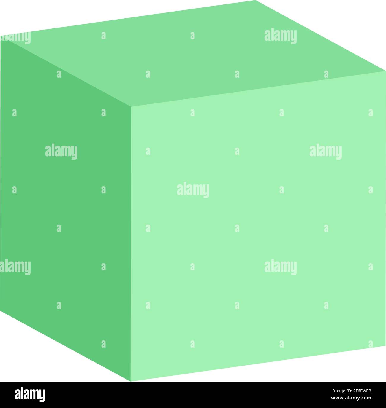 3D cube isolated on white — Stock vector illustration, Clip art ...