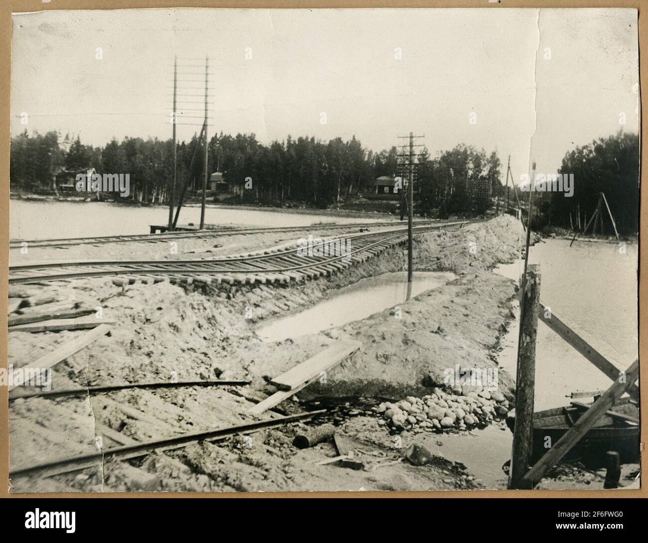 Endbol, after shifting the railway bank Stock Photo - Alamy