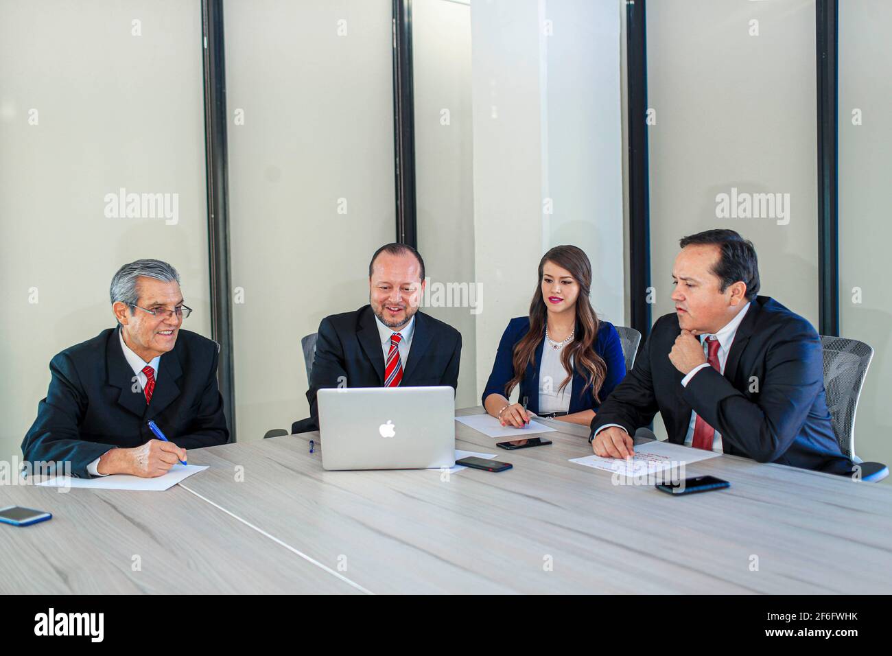 Group portrait of lawyers, business executive offices. law firm ...