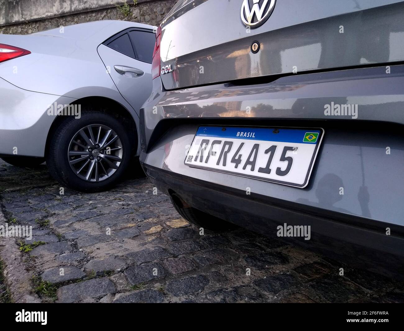 salvador, bahia, brazil - dezembro 8, 2020: vehicle plate in the ...