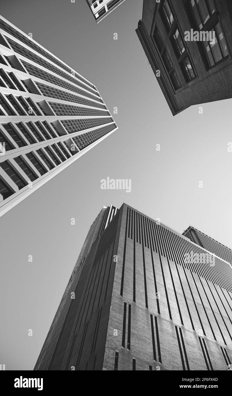 Downtown buildings, black and white hi-res stock photography and images ...