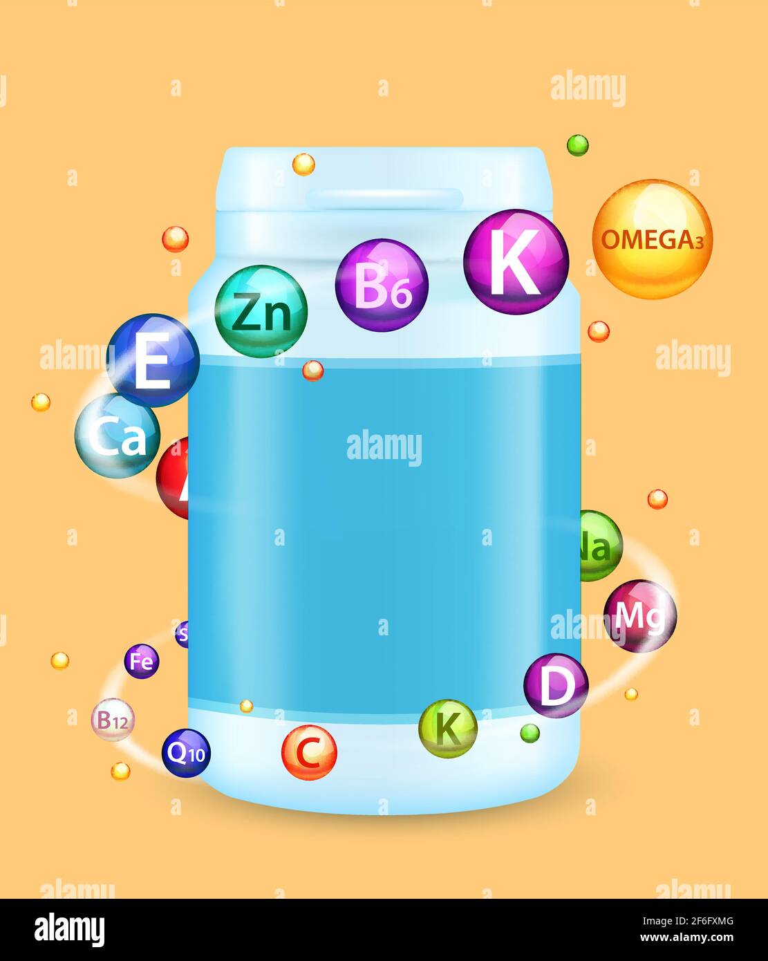 Vitamin and mineral complex ad, vector poster, banner template ...