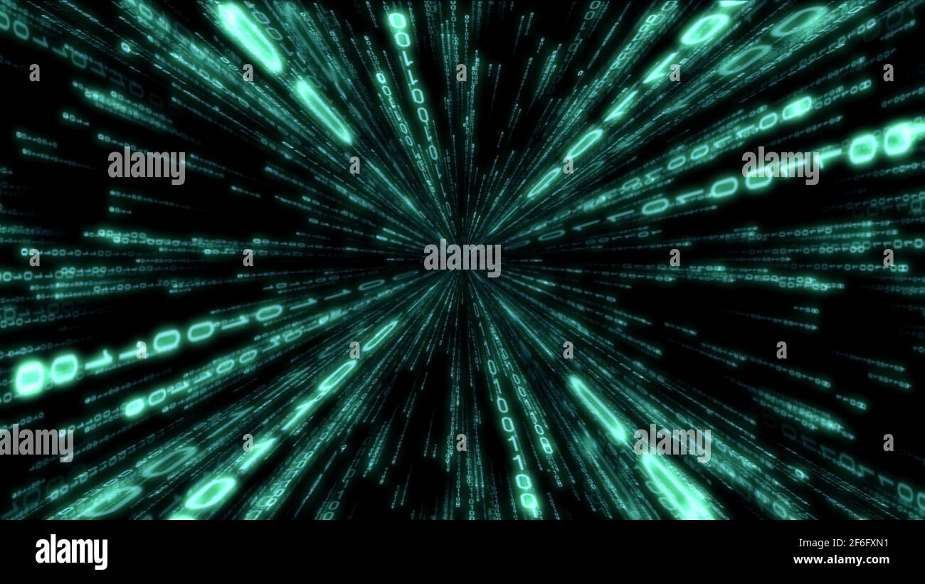 Matrix, binary code - computer application, Internet concept - 3D ...