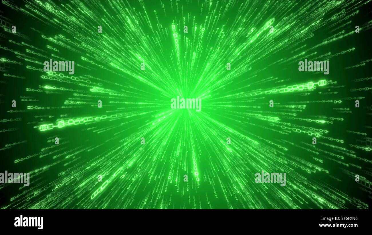 3d animation green binary code hi-res stock photography and images - Alamy