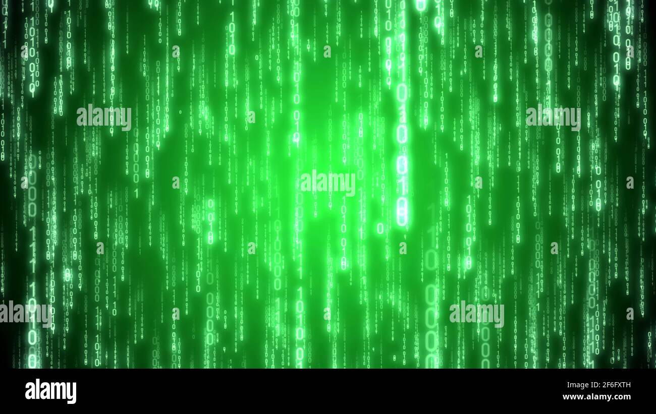 Matrix, binary code - computer application, Internet concept - 3D ...