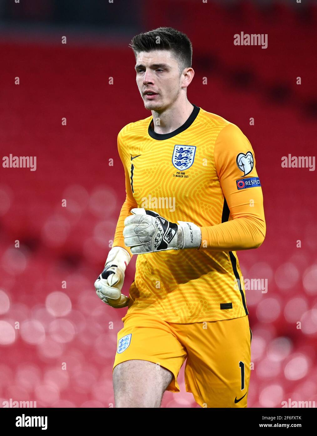England's Nick Pope during the 2022 FIFA World Cup Qualifying match at ...