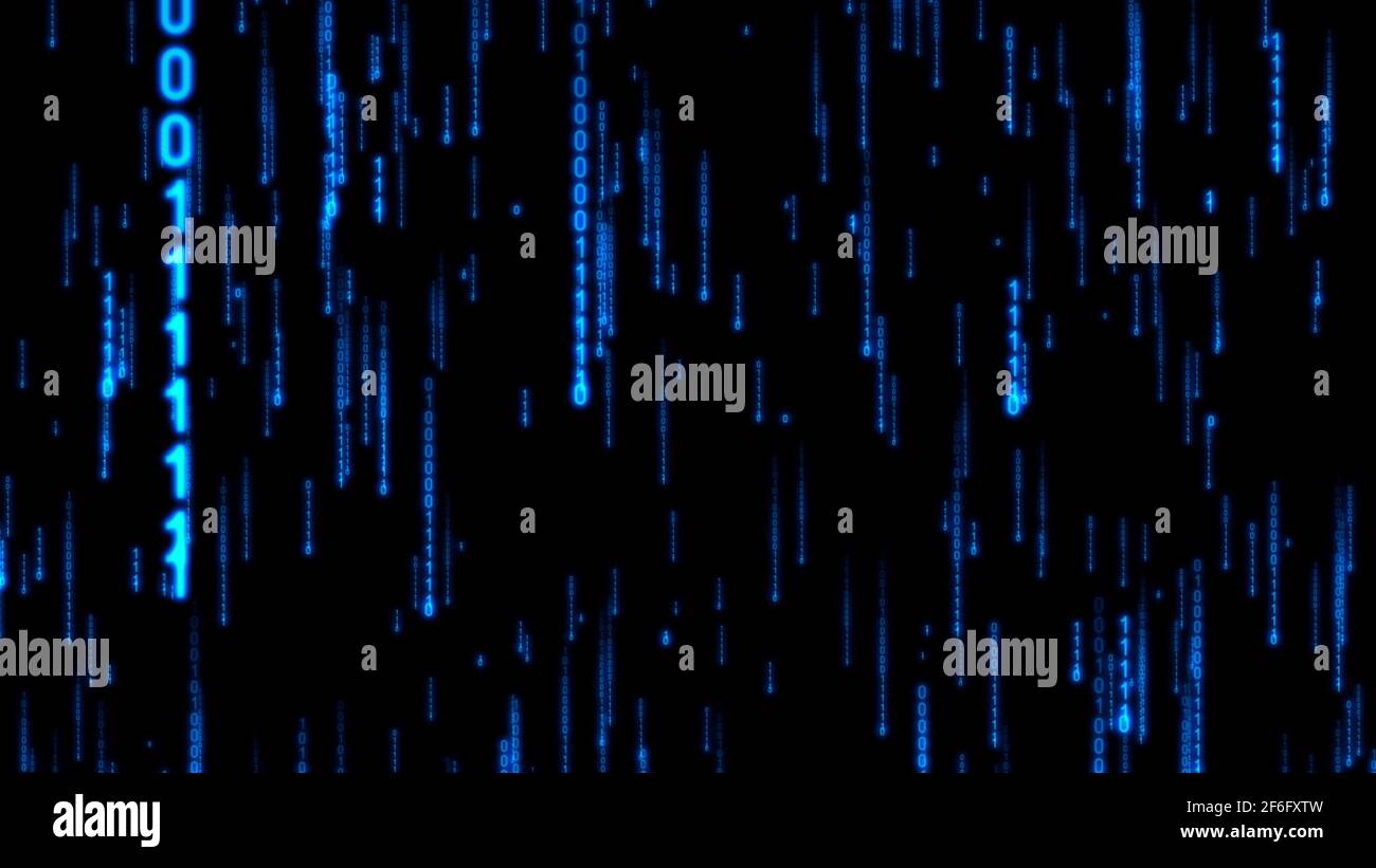 Matrix, binary code - computer application, Internet concept - 3D illustration Stock Photo - Alamy