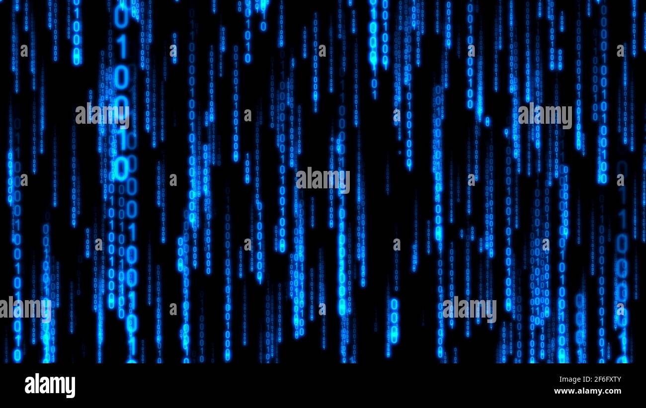 Matrix, binary code - computer application, Internet concept - 3D ...