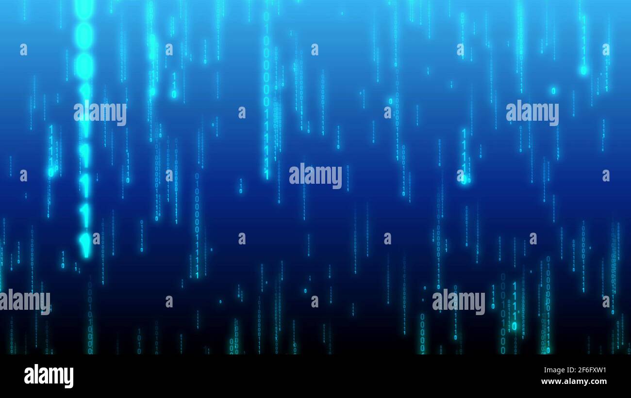 Matrix, binary code - computer application, Internet concept - 3D ...