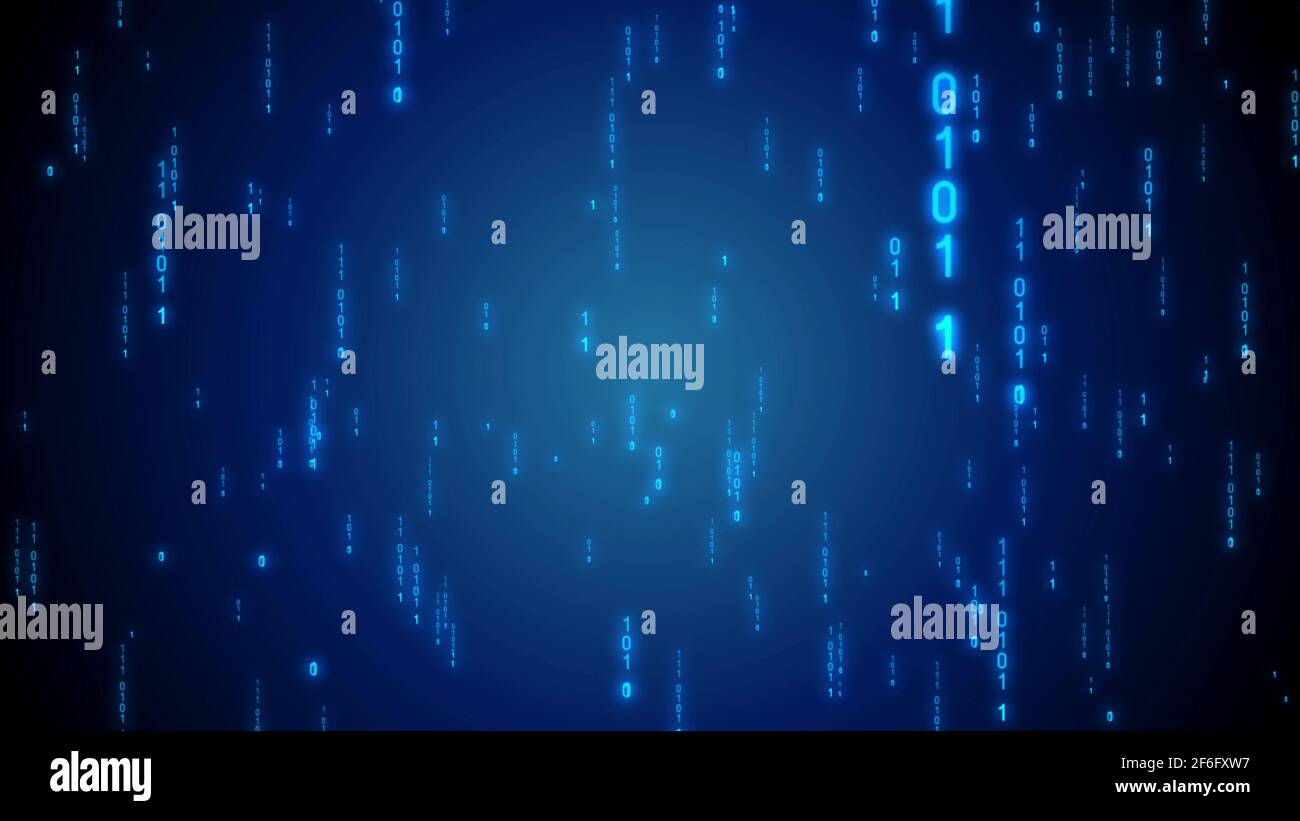 Matrix, binary code - computer application, Internet concept - 3D ...