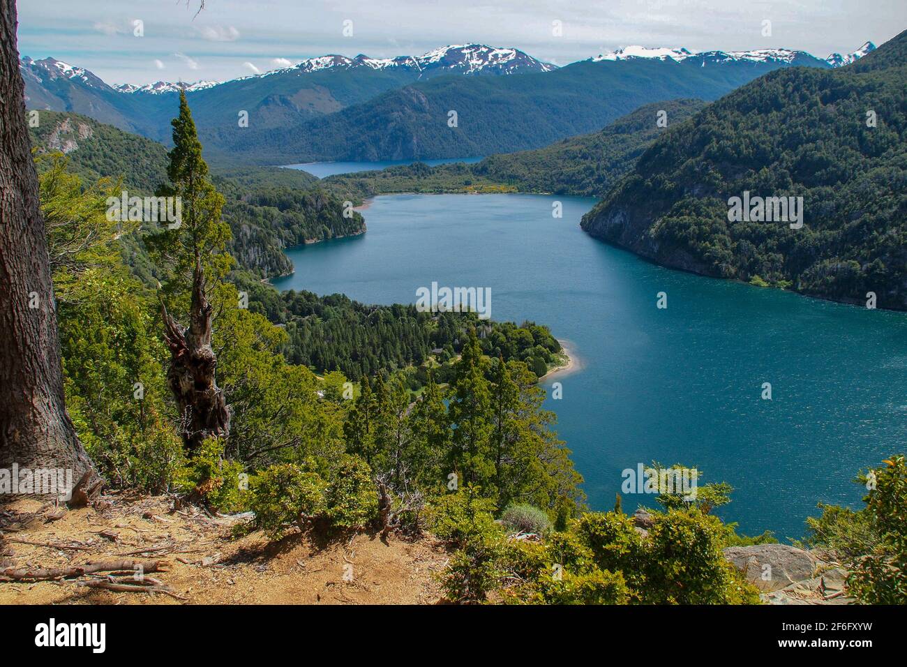 beautiful view at lago verde lake from mirador lago verde at patagonia ...