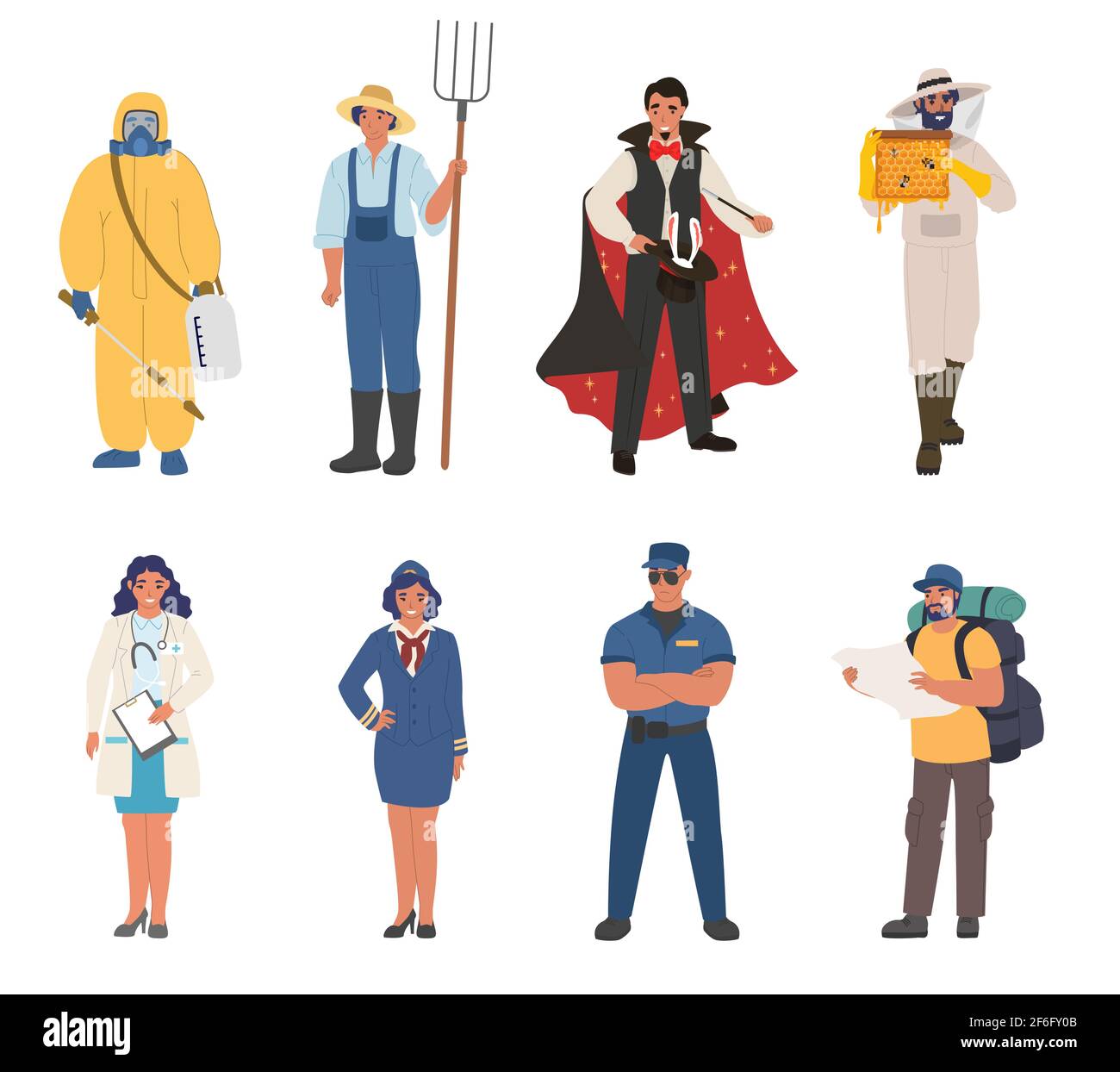 People of different occupations and professions, workers in uniform ...