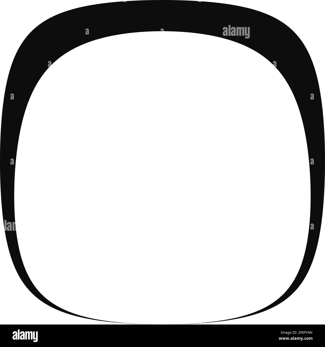 Abstract amorphous, distorted, freeform rounded square shape, element ...