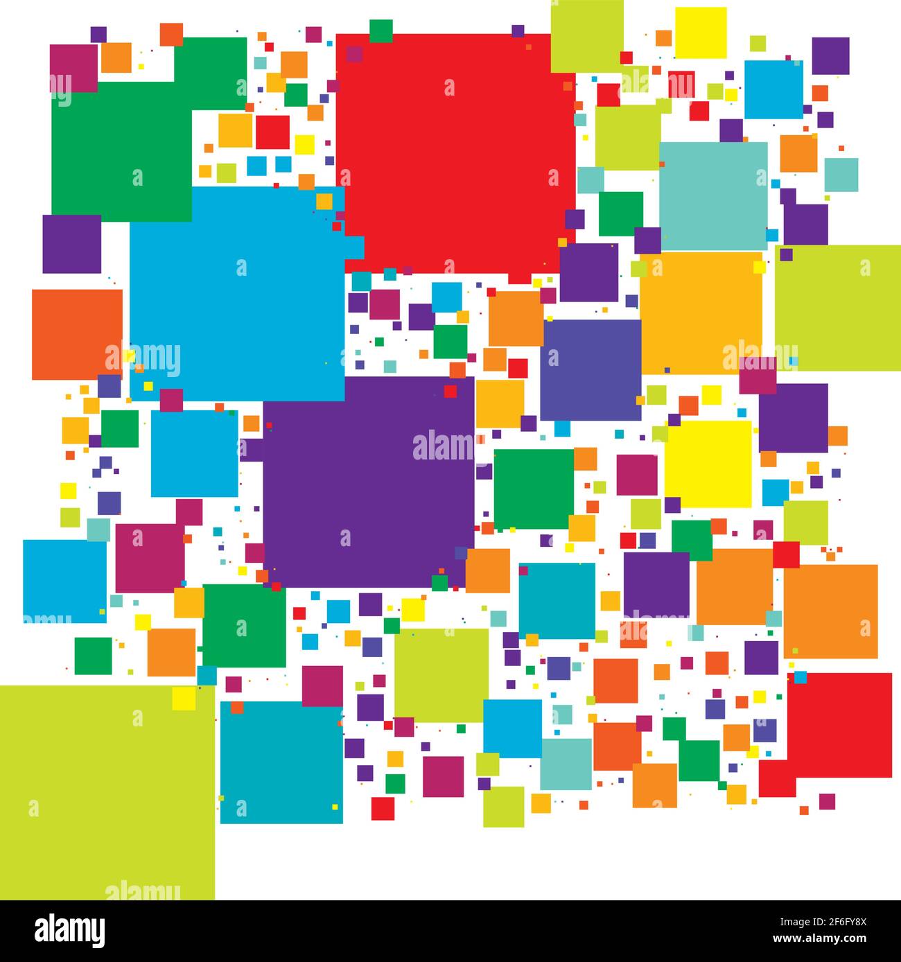 Random mosaic of squares abstract geometric design element, pattern ...