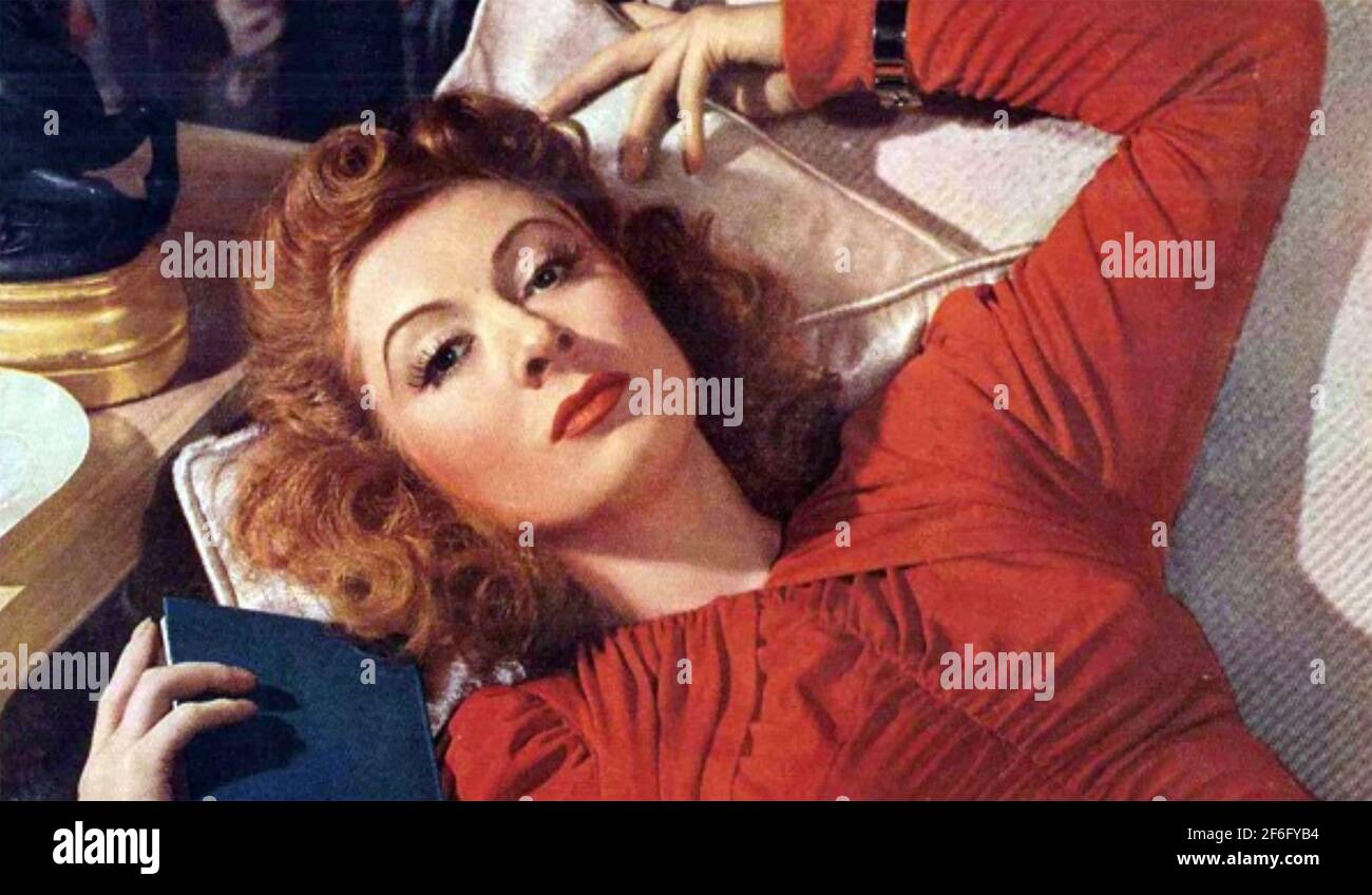 GREER GARSON (1904-1996) English film actress about 1945 Stock Photo ...