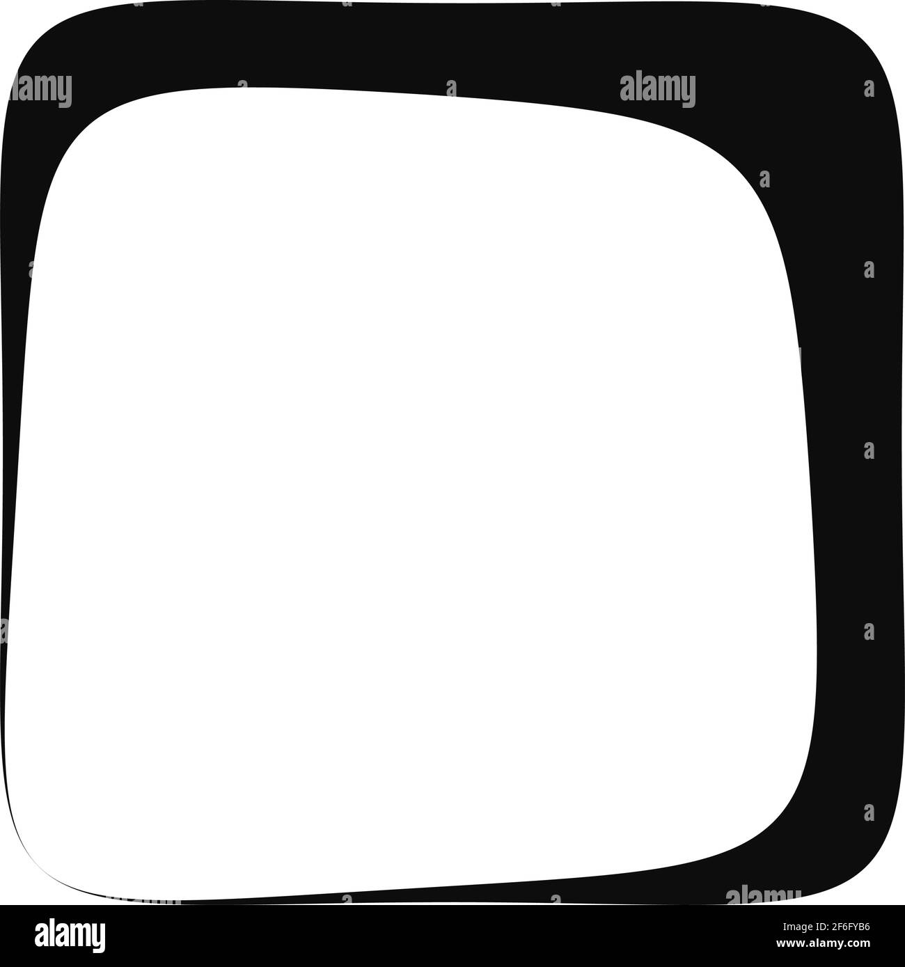 Abstract amorphous, distorted, freeform rounded square shape, element ...